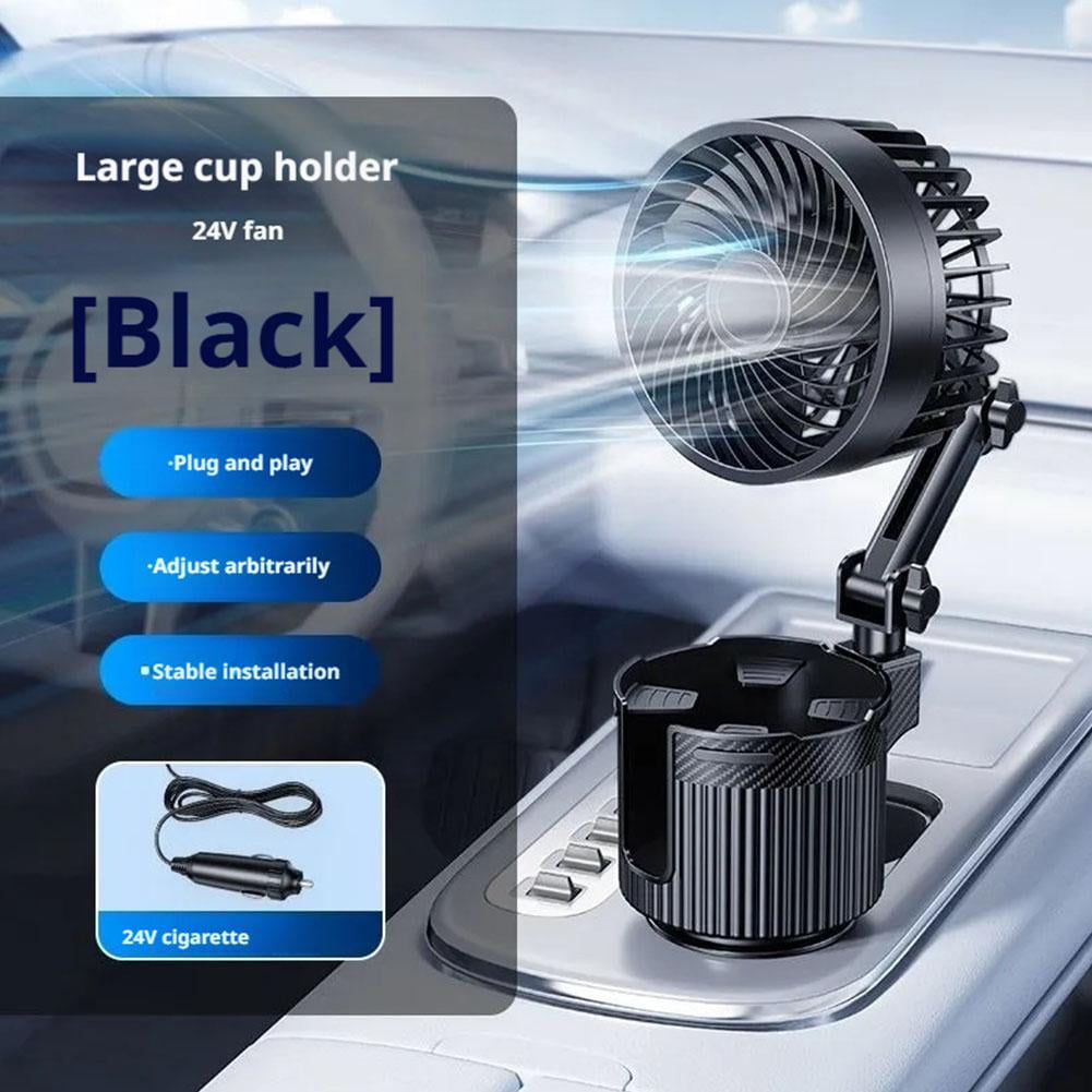 QHUDLV Cup Holder Fan,Dual‑Speed Adjustable,Keeps Car Interior ...