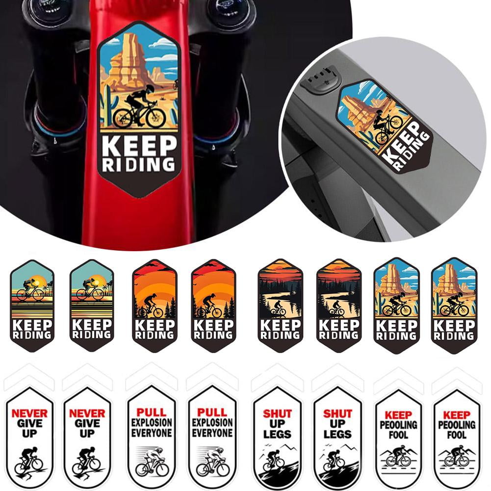 QHUDLV Cycling Stickers Bikers Front Frame Sticker Cycling Top Tube ...