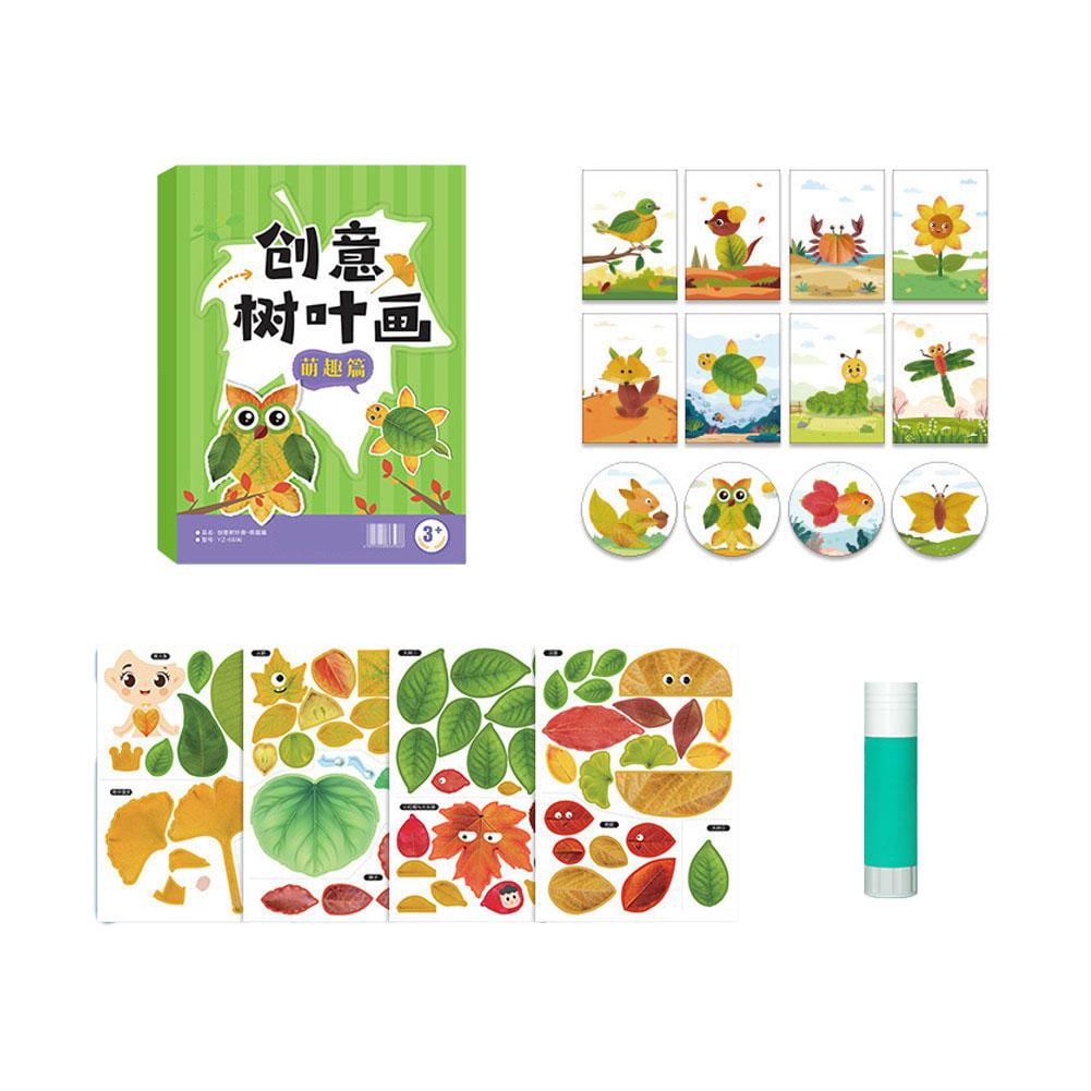 QHUDLV DIY Creative Leaf Art Craft Kit,Handmade Fall Leaves Craft Kit ...