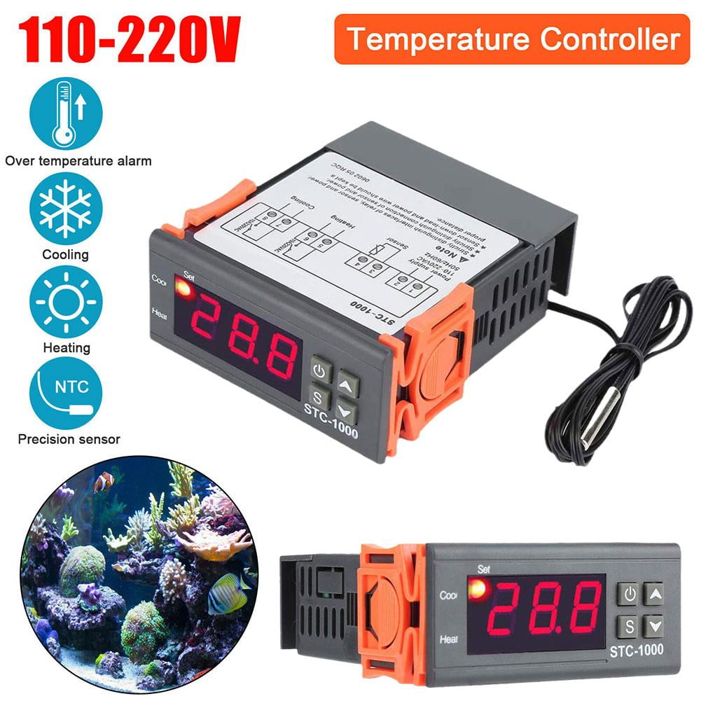 QHUDLV Digital Temperature Controller,STC‑1000 Thermostat,220V/12V/24V Options - Walmart.com