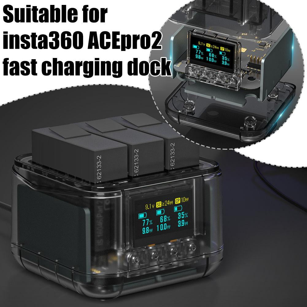 QHUDLV Dual Battery Charging Box,Smart Power Station,Fits Insta360 ...