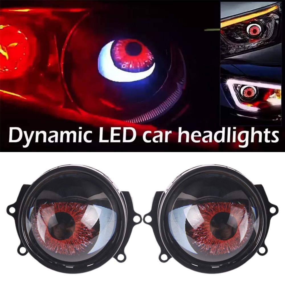 QHUDLV Dynamic LED Car Headlights,Devil Eye LED Eye Light for Headlight ...