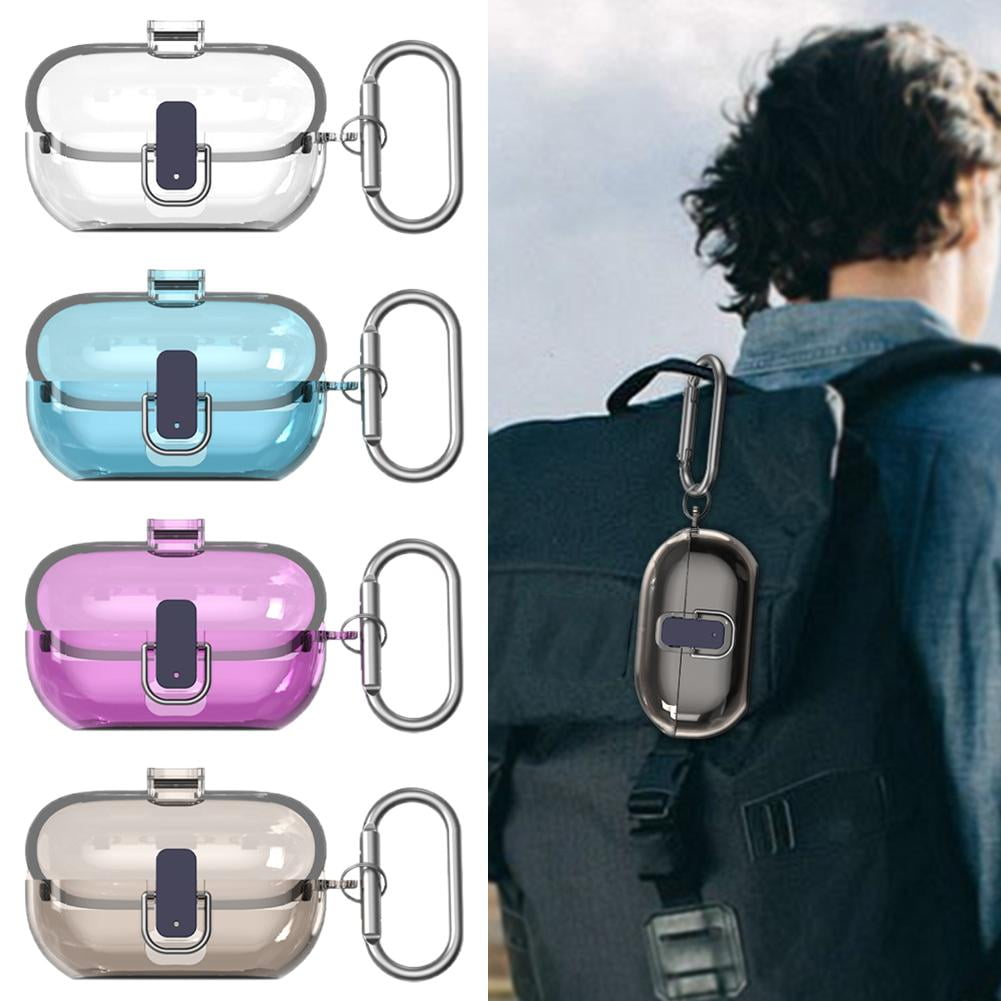 QHUDLV Earbuds Clear Case,Secure Lock Design,Fits Popular True Wireless ...
