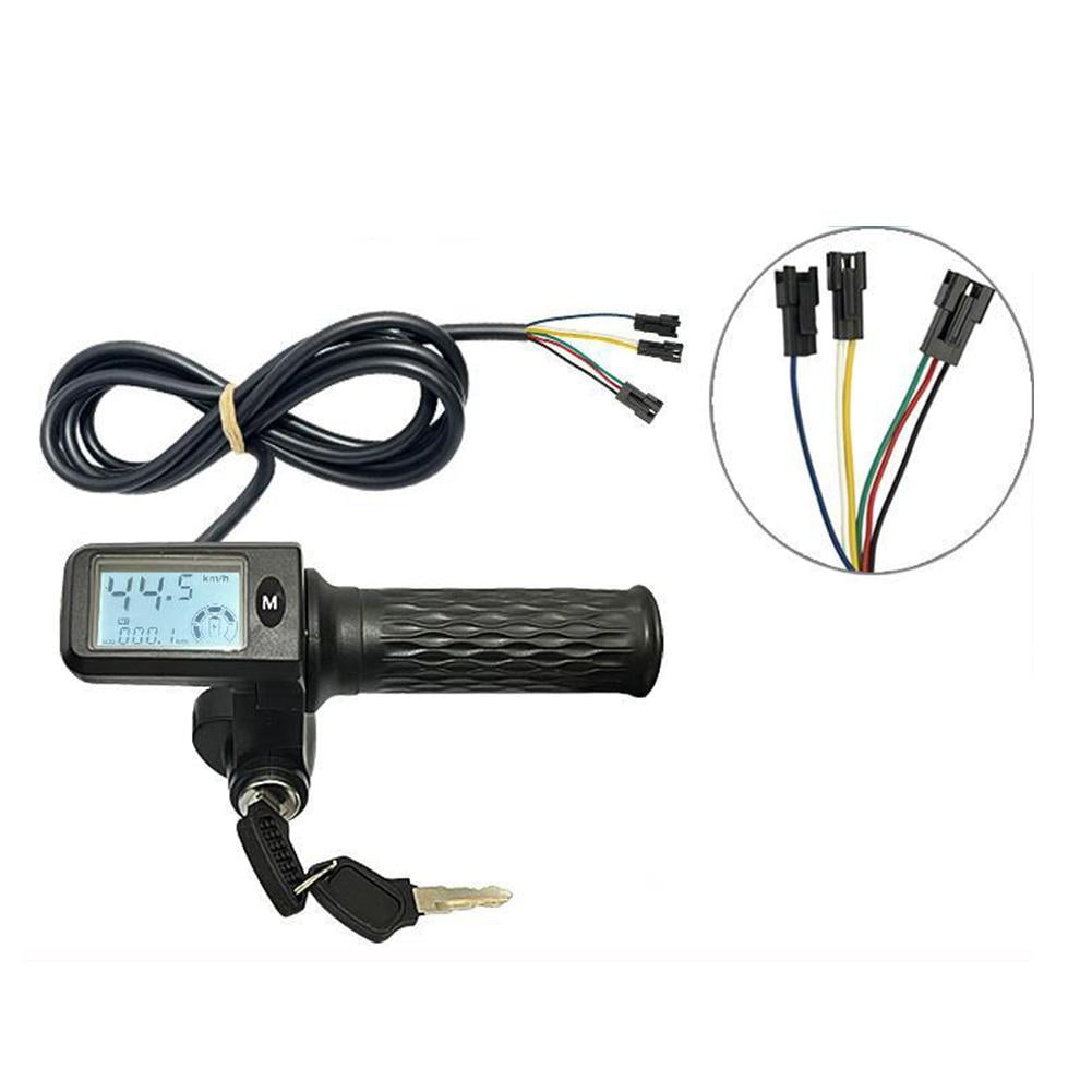 QHUDLV Electric Twist Grips,Electric with LED Display Grip Lock ...