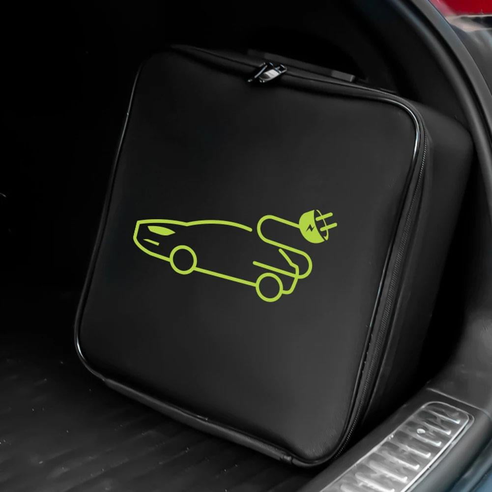 QHUDLV Electric Vehicle EV Car Charging Cable Bag Organizer Storage ...