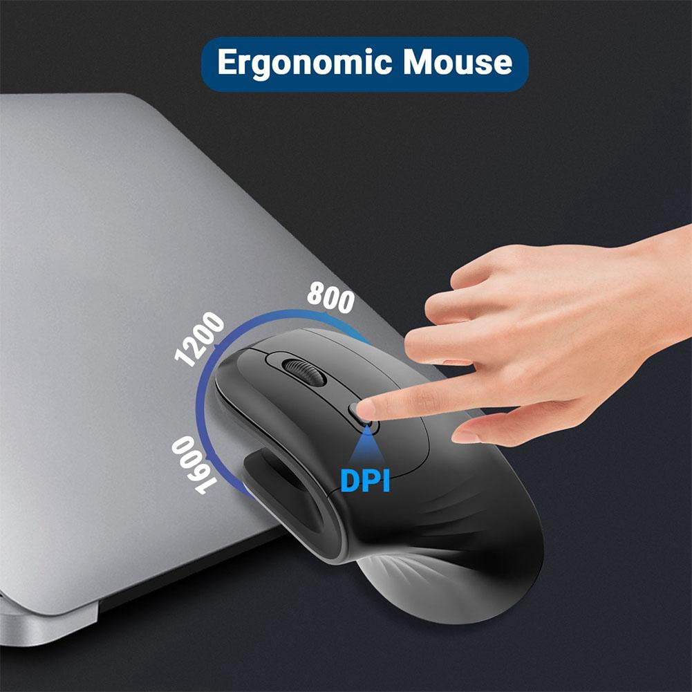 QHUDLV Ergonomic Vertical Mouse,2.4 GHz Wireless Rechargeable,Gaming ...