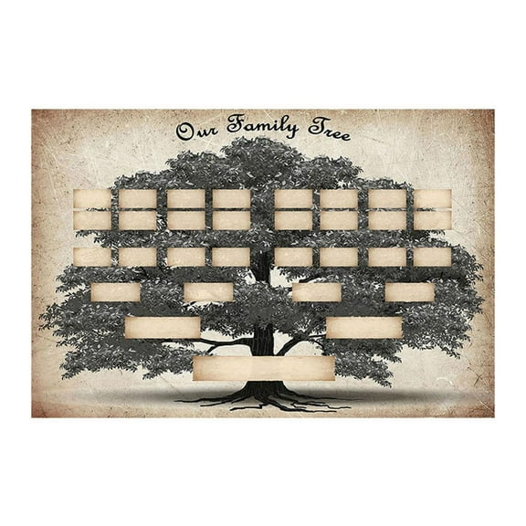 Family Tree Chart to Fill in - Blank Ancestry 6-Generation Fillable ...