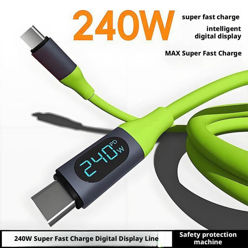 QHUDLV Fast Charging Phone USB Cable Data Type C Cable with LED Display ...