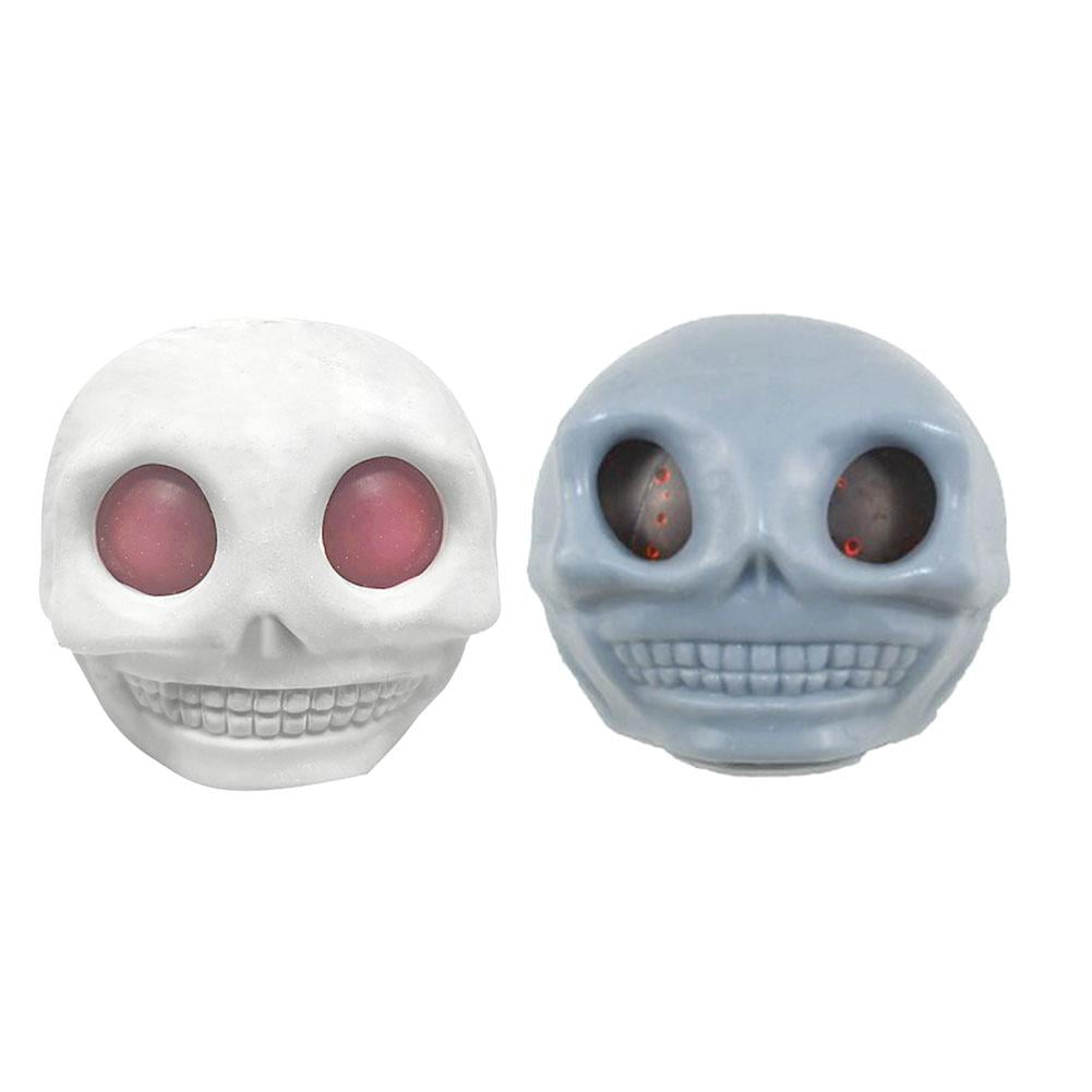 QHUDLV Fidget Worm Toy, Skull Squeeze Toy for Halloween, Horror-Themed ...