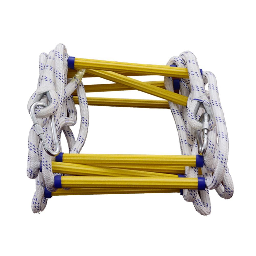 QHUDLV Fire Escape Rope Ladder,Durable Training Rescue Tool,Portable ...