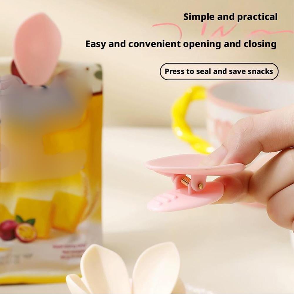 QHUDLV Flower Fridge Magnets with Sealing Clips, 3D Magnetic Petal Food ...
