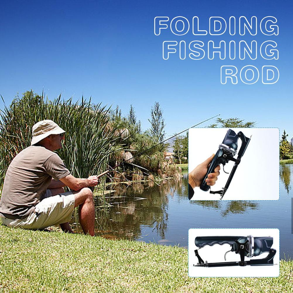 QHUDLV Folding Fishing Rod, Fishing Gear Fishing Rod and Reel Combos ...