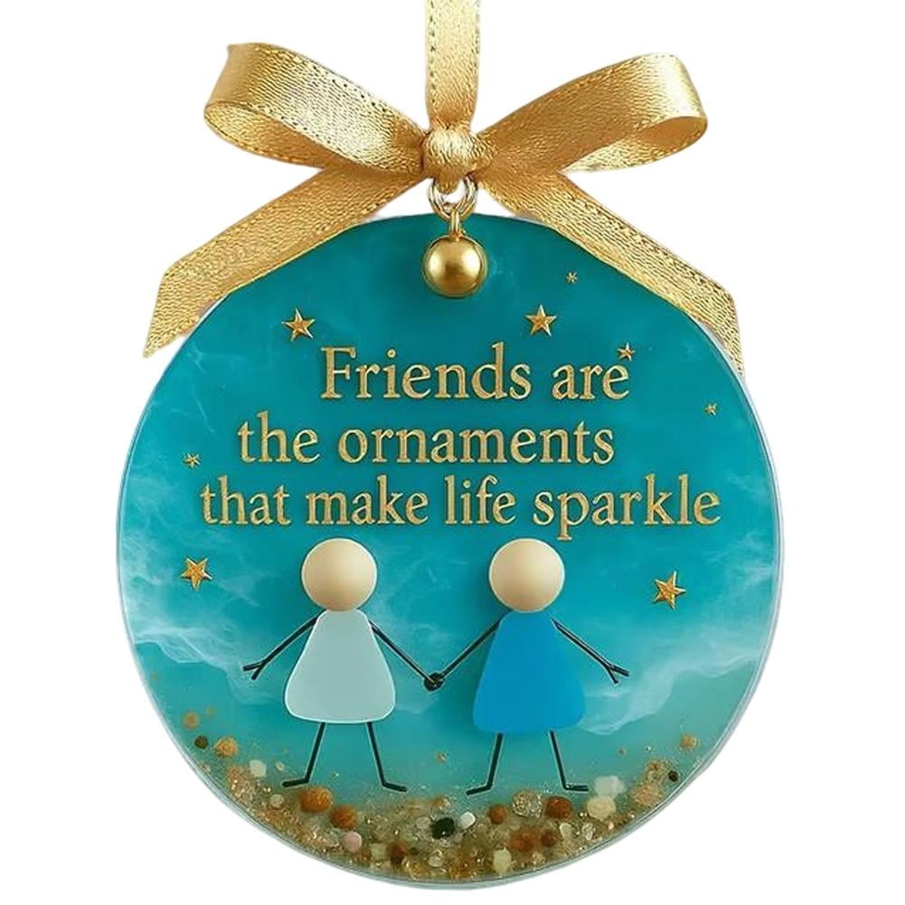 QHUDLV Friendship Sea Glass Christmas Ornament, Unique Ocean-Inspired ...