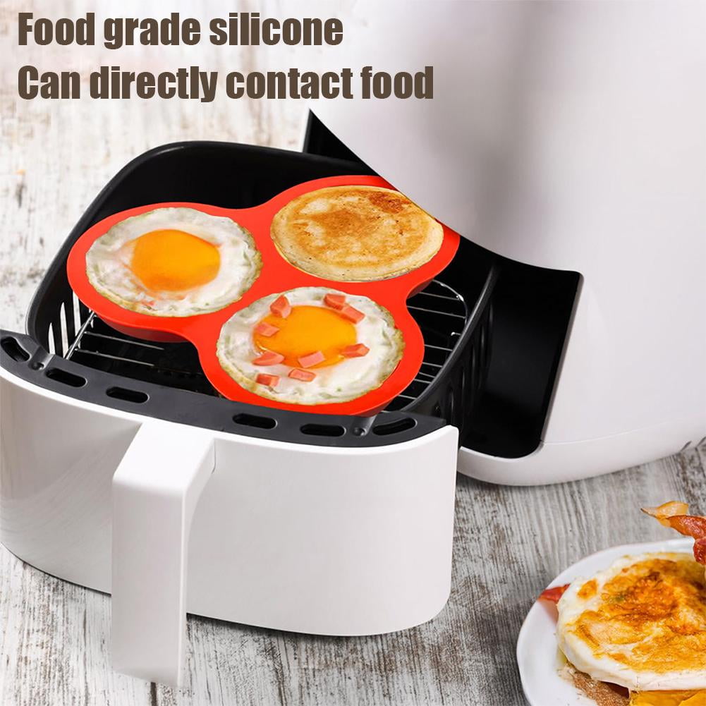 QHUDLV Fryer Silicone Egg Mold, Round Egg Bites Silicone Molds, Fryer ...