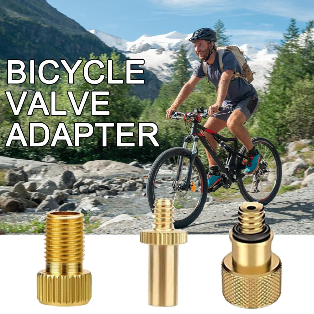 QHUDLV Generic Three Types of Bike Valve Adapter Set, Tire Inflator ...