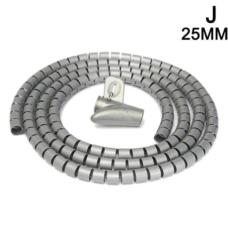 QHUDLV Gray 25mm Wire Management Cable Tube Wire Tube Winding Tube ...