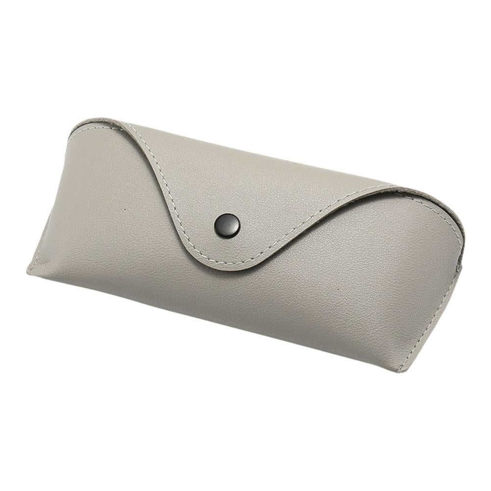QHUDLV Gray Small Lychee Snap-On Glasses Case, Anti-Pressure Sun Box ...