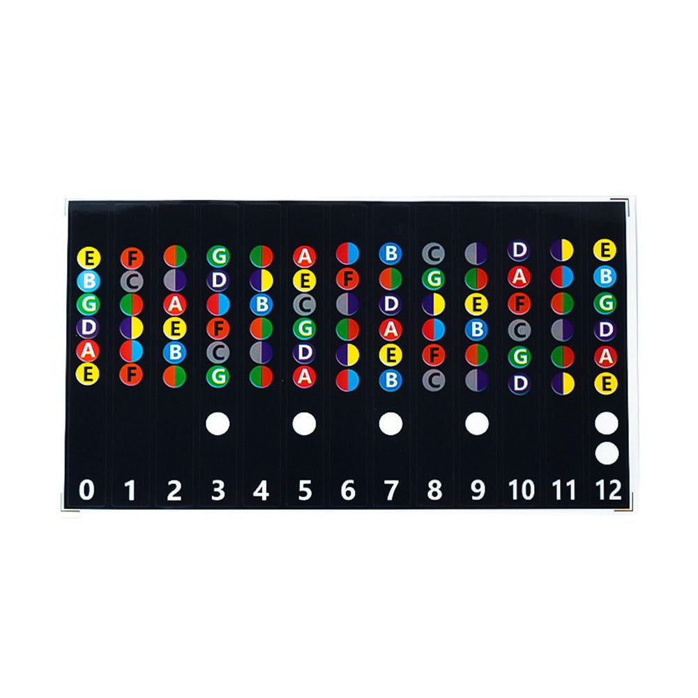 QHUDLV Guitar Fretboard Note Labels,Miwayer Stickers,6 String Learning ...