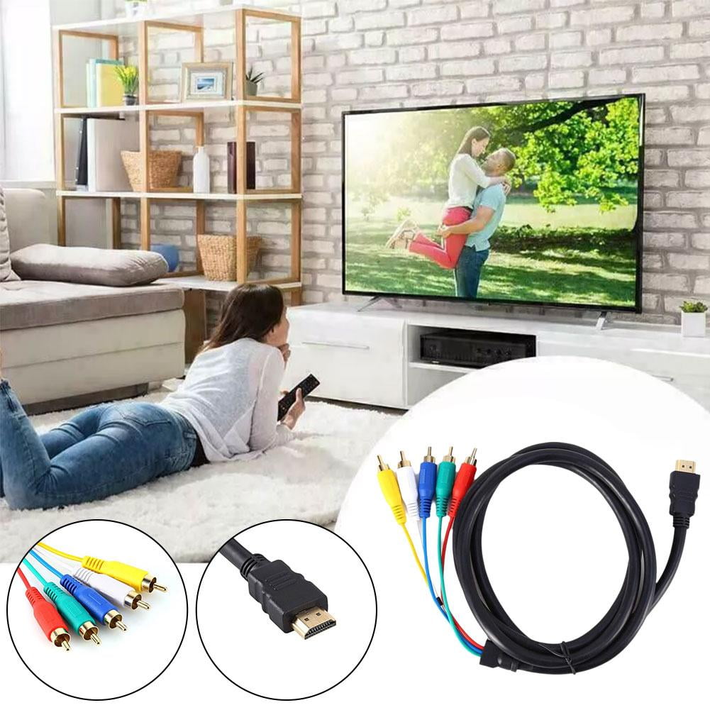 QHUDLV HDMI to 5 RCA RGB YPbPr Adapter,Component Conversion Cable ...