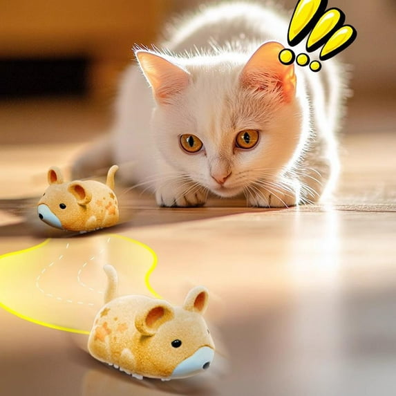QHUDLV HFLWYWD Interactive Cat Toy Mouse, Moving Automatic Cat Toys ...