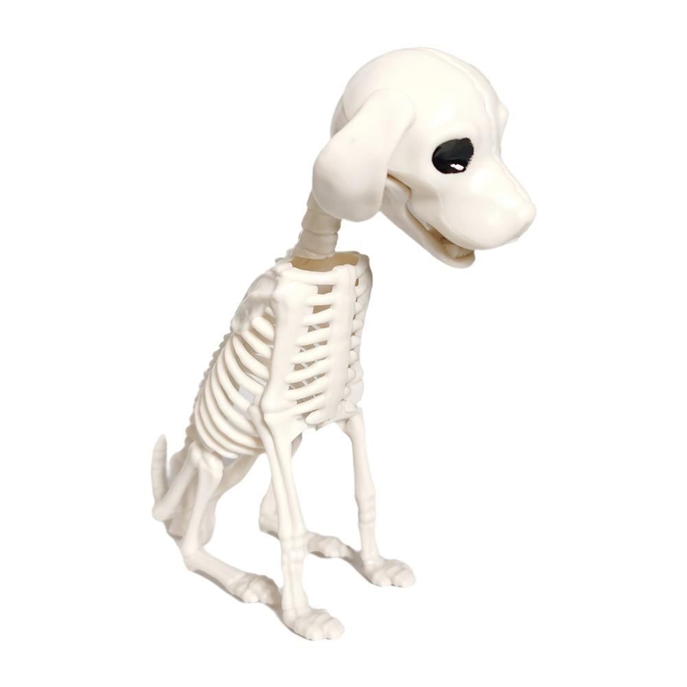 QHUDLV Halloween Dog Skeleton Sculpture,Dog Skeleton Statues,Posable ...