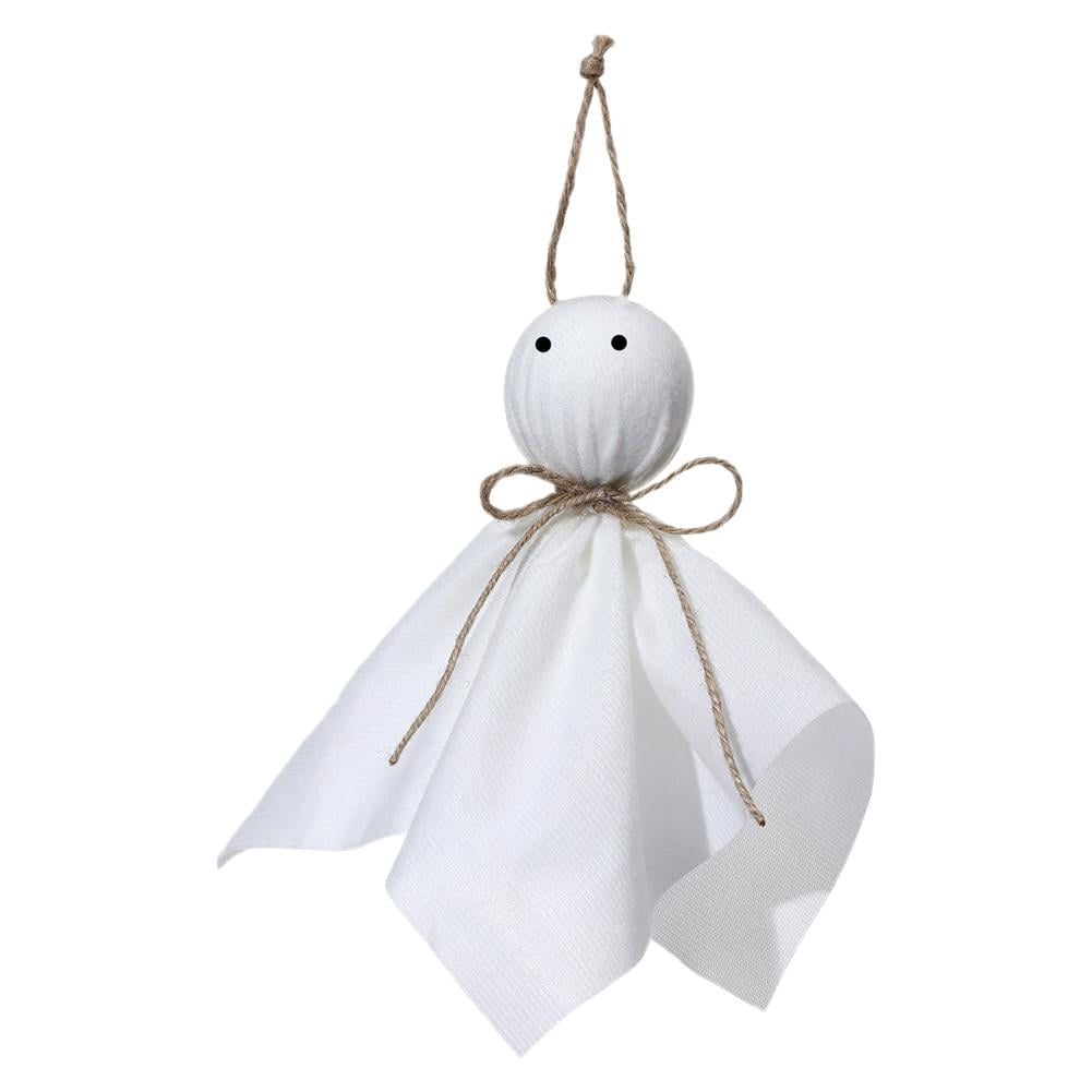 QHUDLV Halloween Hanging Ghosts Decoration,Farmhouse Rustic White Cloth ...