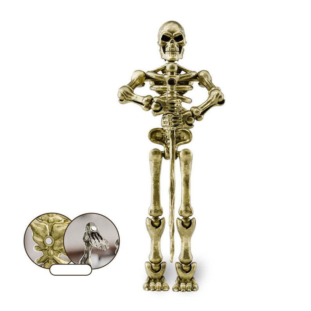 QHUDLV Halloween Jointed Skeleton Decoration, Magnetic Action Figures ...