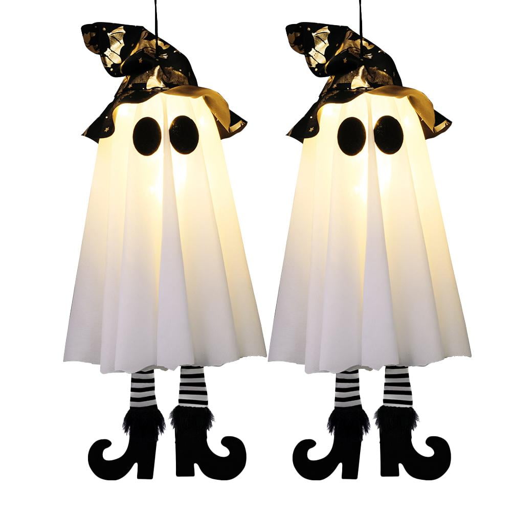 QHUDLV Halloween LED Hanging Ghost, Glowing Witch Specter Pendant ...