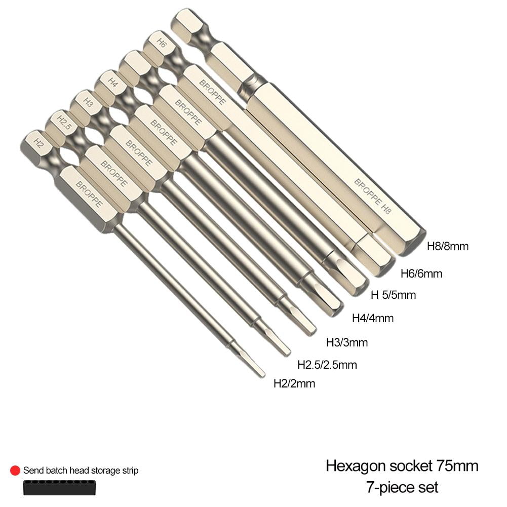 QHUDLV Hex Shank Magnetic Screwdriver Bits – Inner Hexagon Bits Set for ...