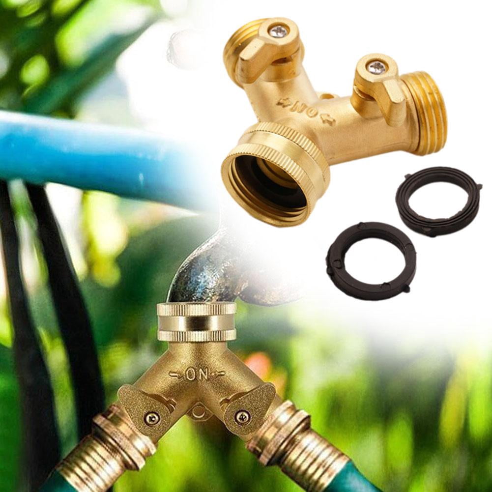 QHUDLV Hiessgozy Hose Splitter 2 Way, 3/4 Tap Y Splitter 2 Way Brass ...