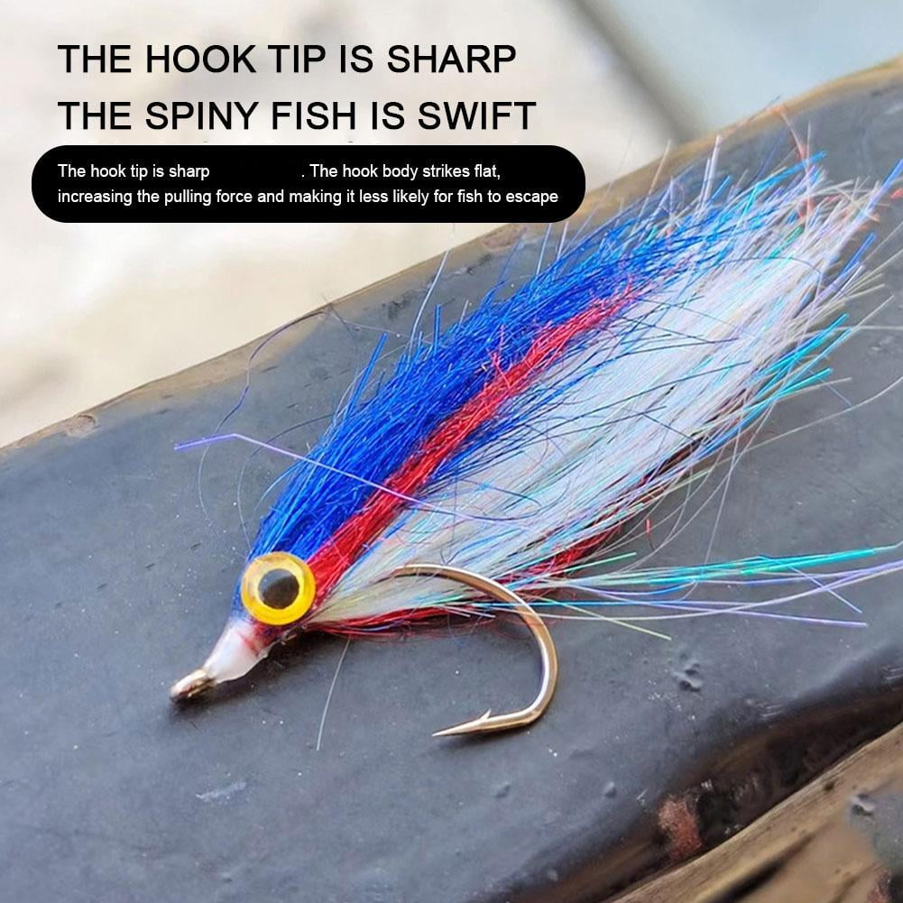 QHUDLV High Carbon Hook, UV Colors High Carbon Hook Polar Fry Salmon ...