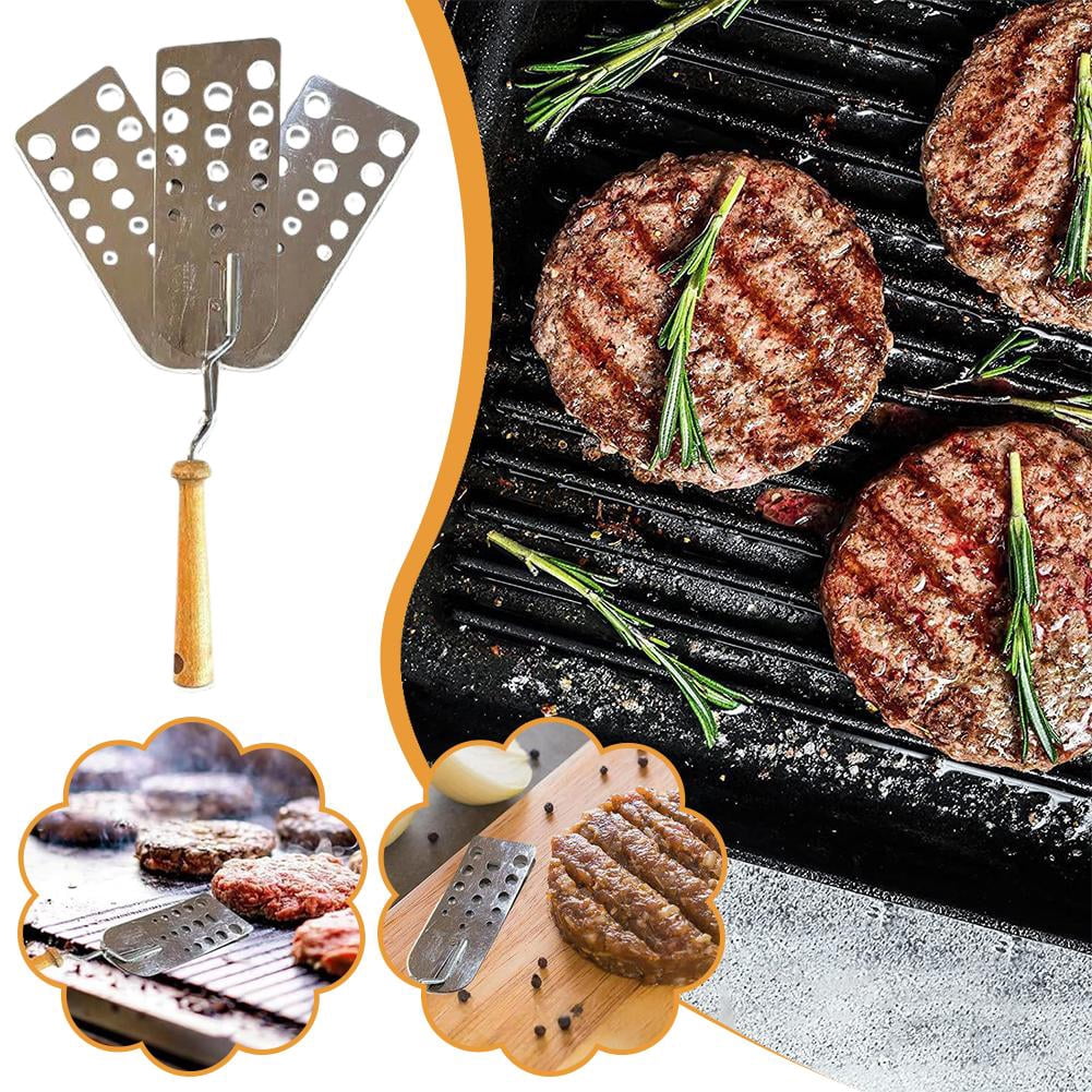 QHUDLV Hot Meat Patty Spatula Steel Heavy Duty Meat Turner with ...