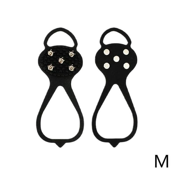 QHUDLV Ice Crampons for Boots,5-Spike Anti-Slip Grip,Winter Hiking Snow ...