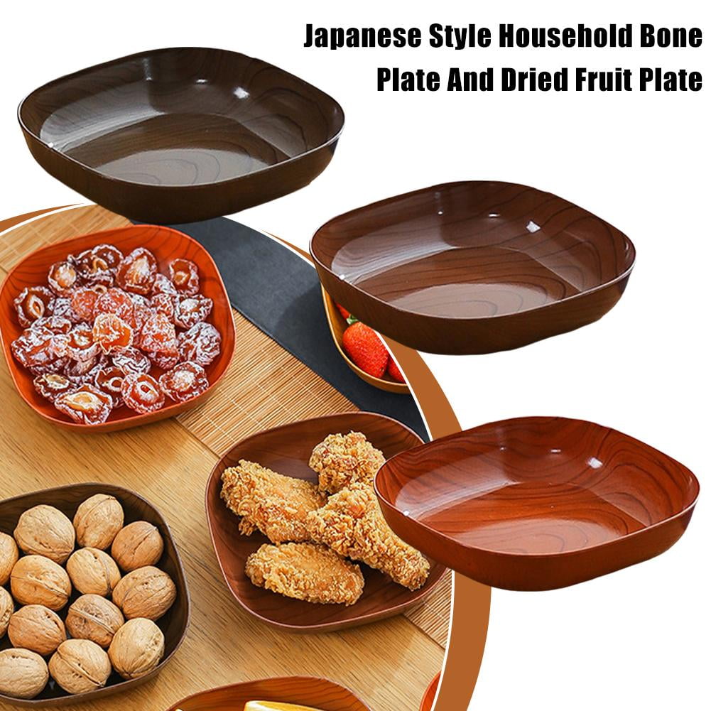 QHUDLV Imitation Wood Grain Melon Seed Dish Table Tray Melon Dish Seed ...