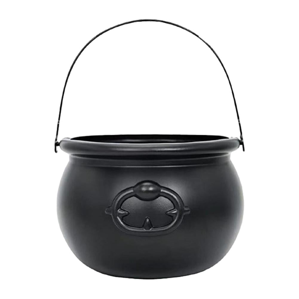 QHUDLV Jkapagzy Plastic Black Cauldron Kettle Halloween Candy Bowl ...