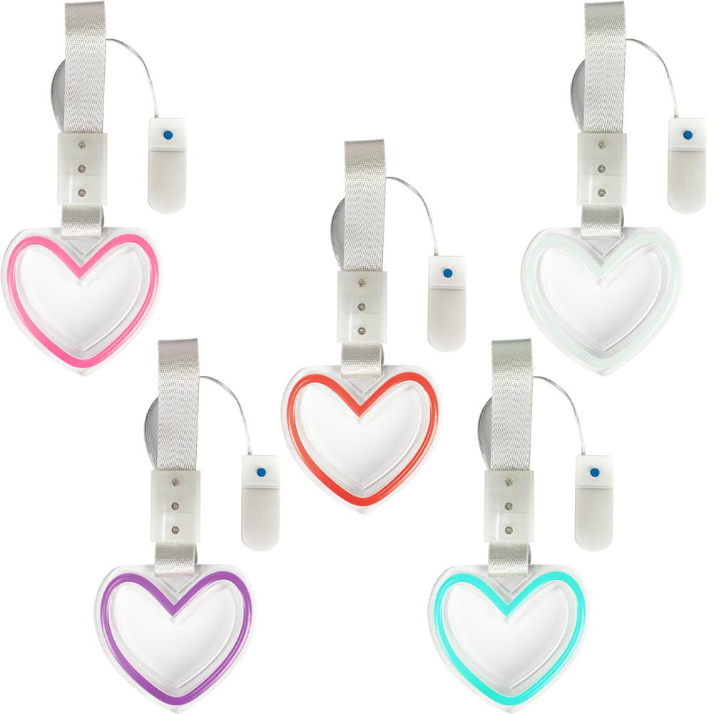QHUDLV LED Heart-Shaped Car Handle Straps, Rear Bumper Warning Keychain ...