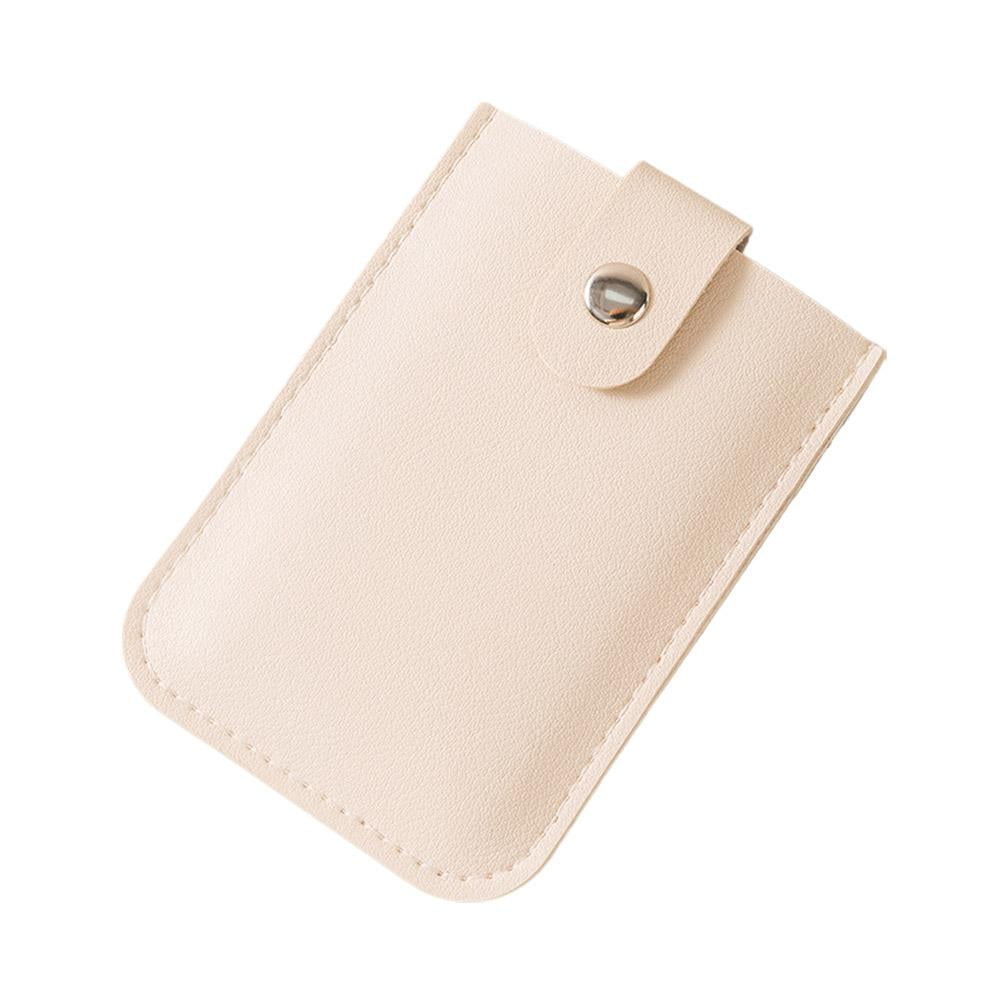 QHUDLV Leather ID Window Card Holder, Pull-Out Anti-Degaussing Card ...