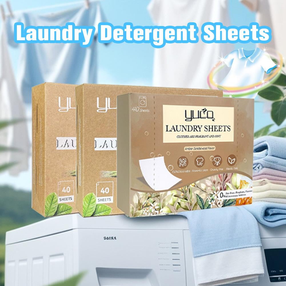 QHUDLV Lightweight Laundry Sheets (40 Pcs) - Concentrated Laundry ...