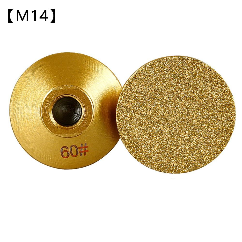 QHUDLV (M14 Hole) Medium Sand 60# Brazing Flat Grinding Head Stone ...
