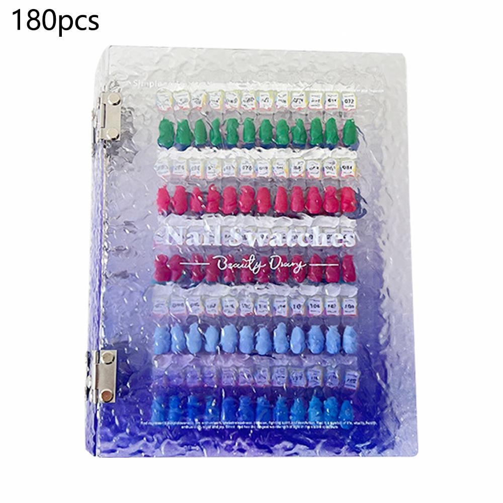 QHUDLV Magnetic Nail Swatch Book – 120/180/240 Nail Display Organizer ...