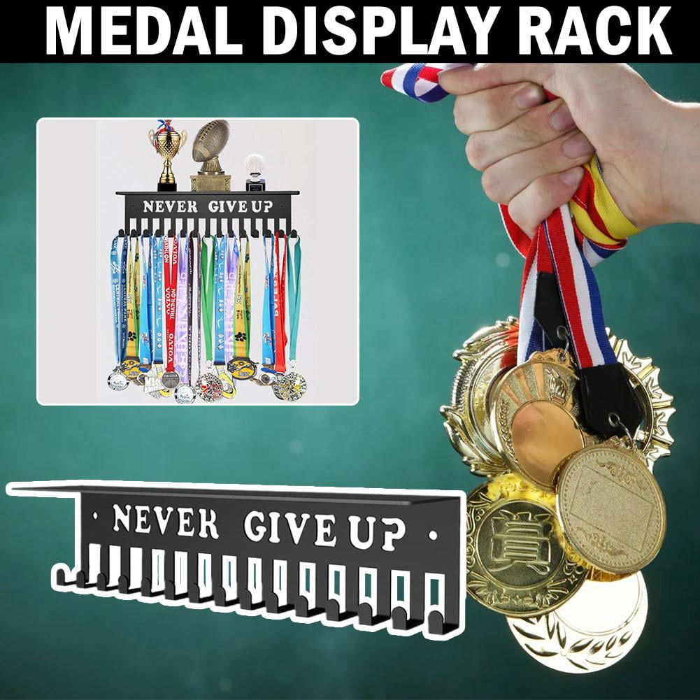 QHUDLV Medal Hanger Display & Trophy Holder, 12 Inches Trophy Display ...