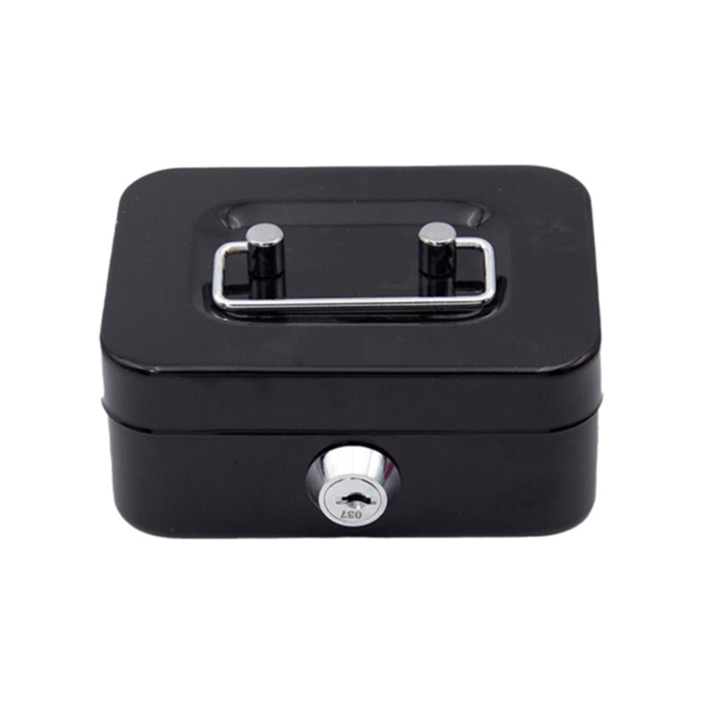 QHUDLV Metal Cash Deposit Box,Lockable Money Bank,Steel Security Safe ...