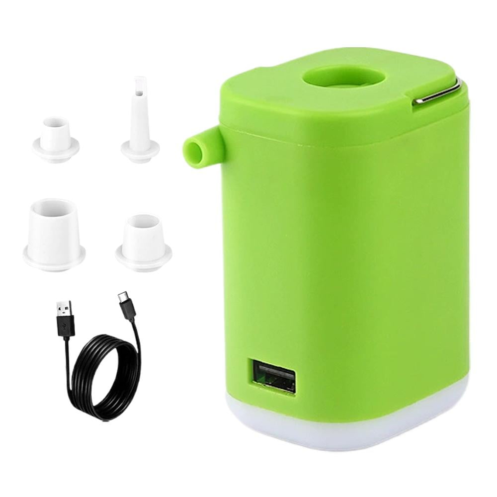 QHUDLV Mini Portable Pump with Light,1200mAh Rechargeable Inflator ...