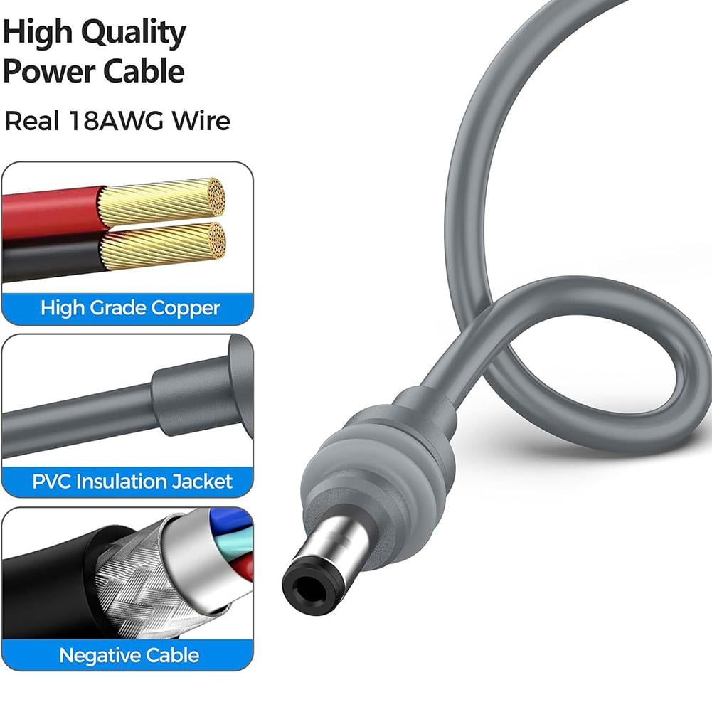 QHUDLV Mini Power Adapter Extension,Male to Female Connector,Universal ...