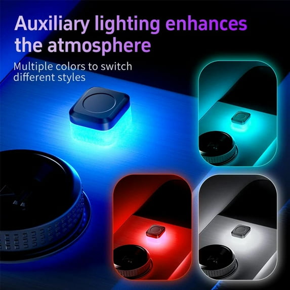 QHUDLV Mini USB Ambient Light,Car Interior LED Sensor Lamp,Portable ...