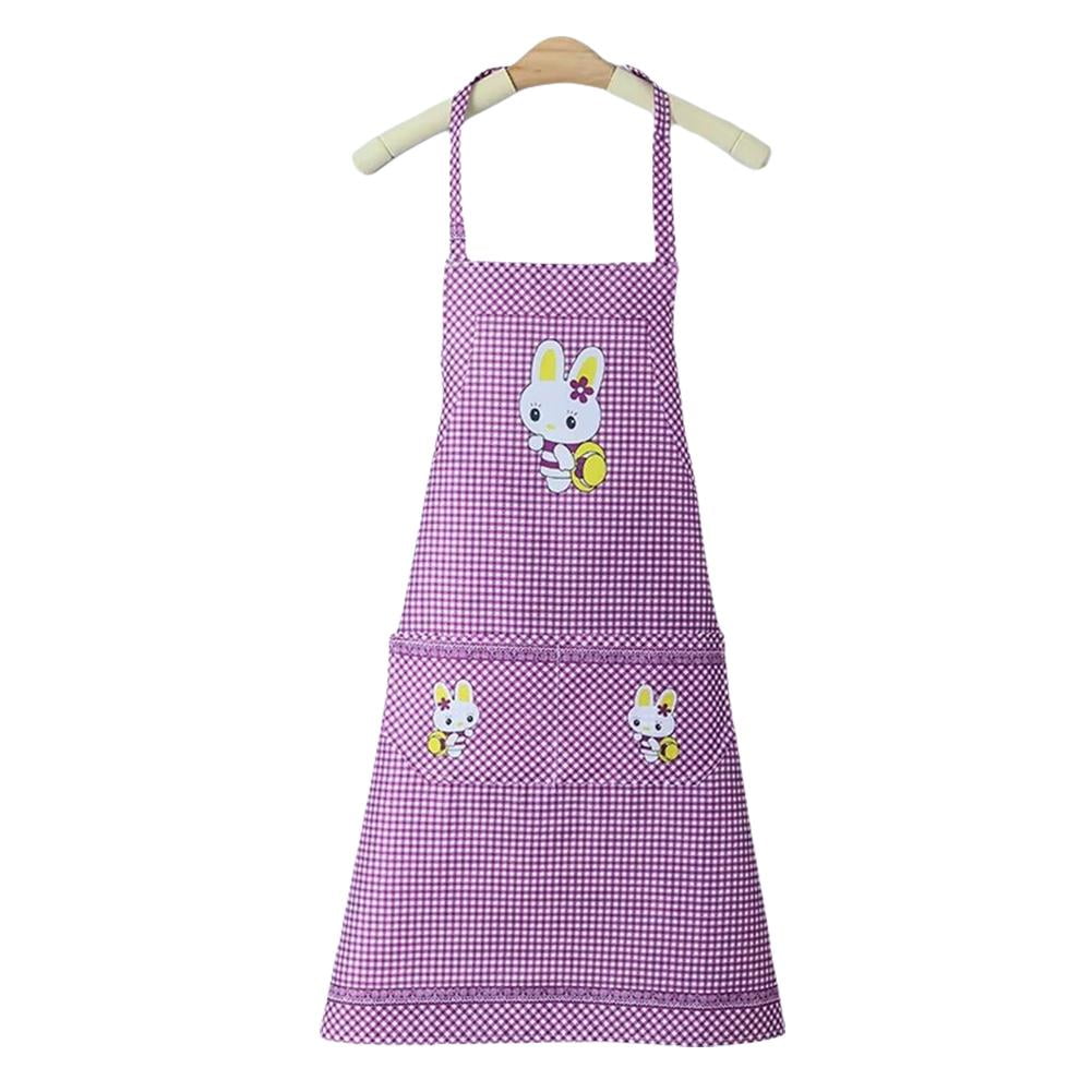 QHUDLV Oilproof Cartoon Aprons Women Kitchen Apron Cooking Baking BBQ ...
