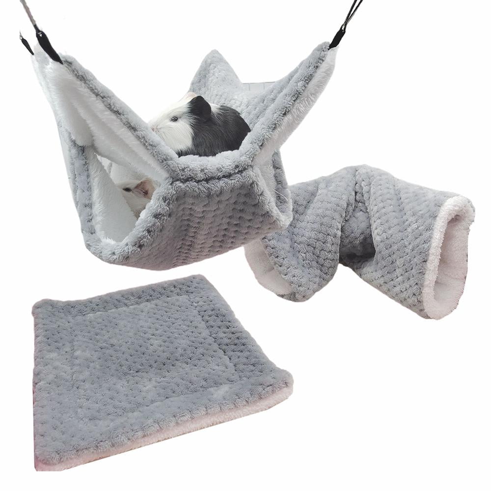 QHUDLV Pet Hammock, Squirrel Fancy Rat Sugar Glider Double Decker Sleep ...