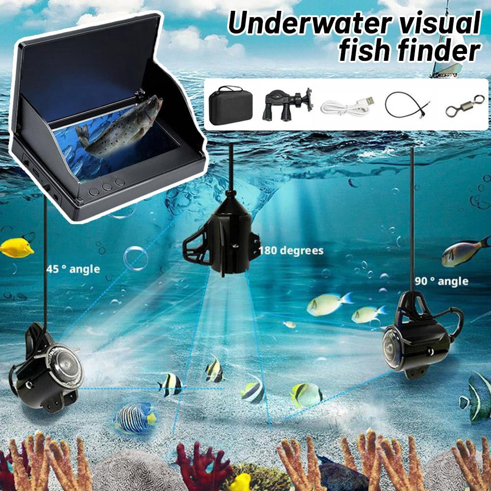 QHUDLV Portable Fish Depth Finder Water Handheld 1080P 4.3 Inch LCD ...