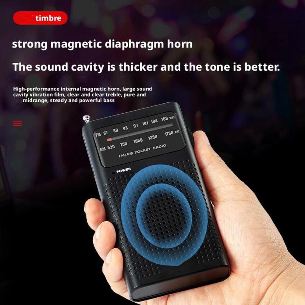 QHUDLV Portable Pointer Radio Full Band AM,Battery-Powered News ...