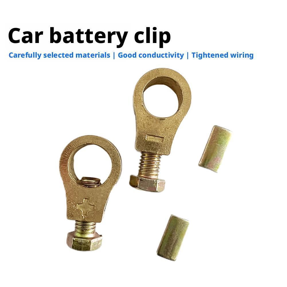 QHUDLV Pure Copper Battery Terminal Clips,Brass Negative Positive ...